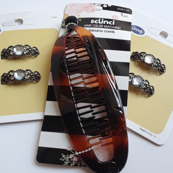 Urban Outfitters | Accessories | 8s Style Banana Clip And Jeweled Hair ...